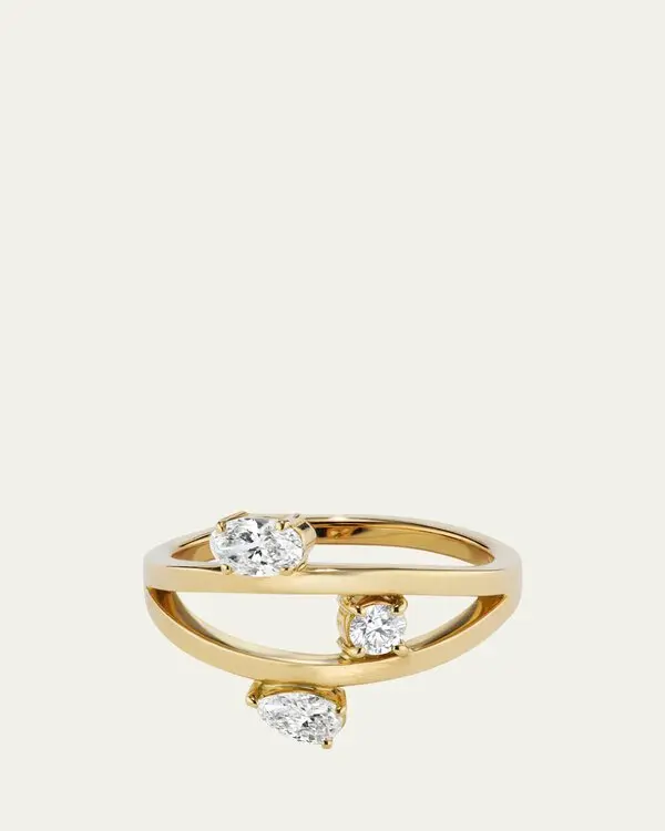 AARYAH 18k Cosmo Diamond Ring - Yellow Gold