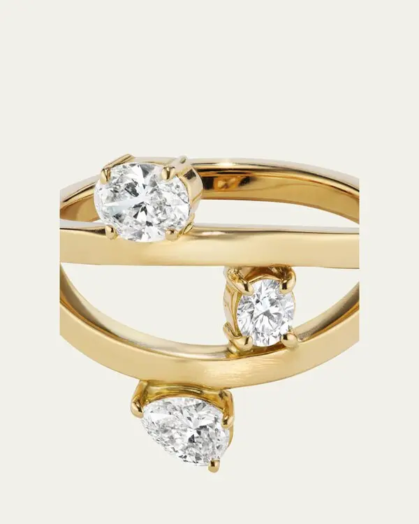 AARYAH 18k Cosmo Diamond Ring