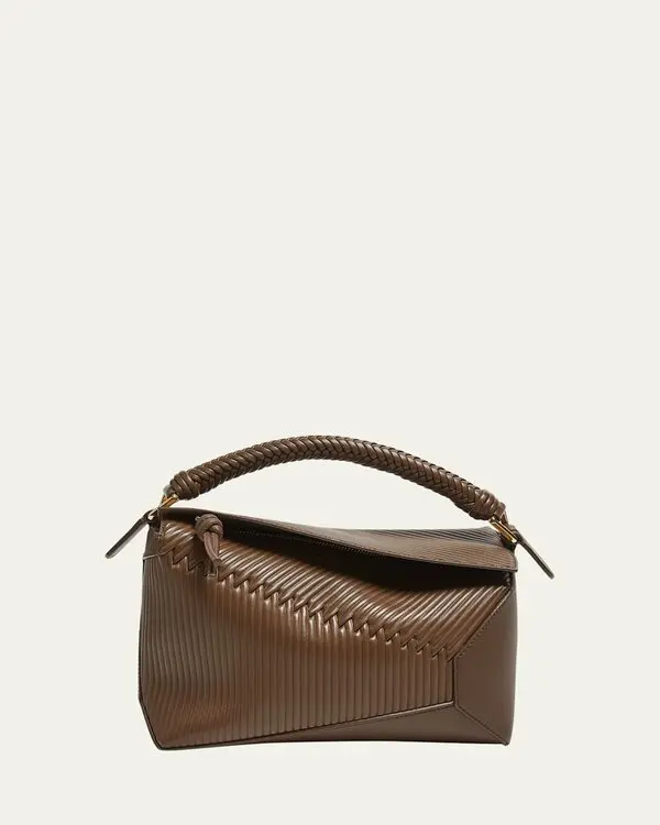 Loewe Puzzle Edge Small Calfskin Top-handle Bag