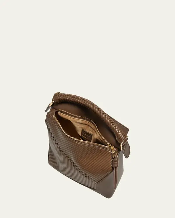 Loewe Puzzle Edge Small Calfskin Top-handle Bag