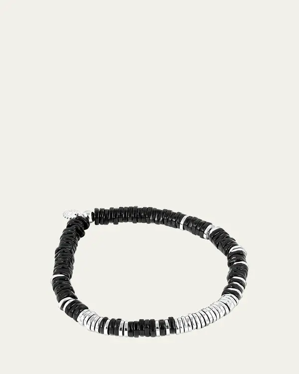 Tateossian Constellation Beaded Bracelet - Black/silver