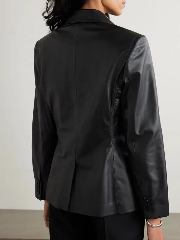 Joseph Glenview Leather Blazer In Black - 50% Off | Editorialist