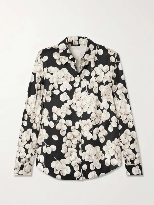 Balmain Printed Satin Shirt