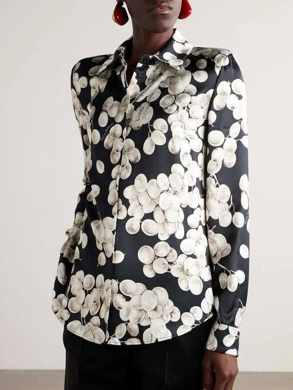 Balmain Printed Satin Shirt