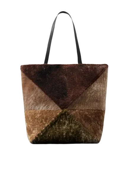 Loewe Puzzle Fold Convertible Shearling Tote