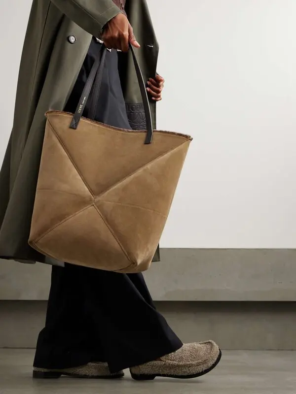 Loewe Puzzle Fold Convertible Shearling Tote