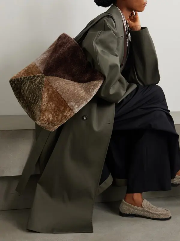 Loewe Puzzle Fold Convertible Shearling Tote