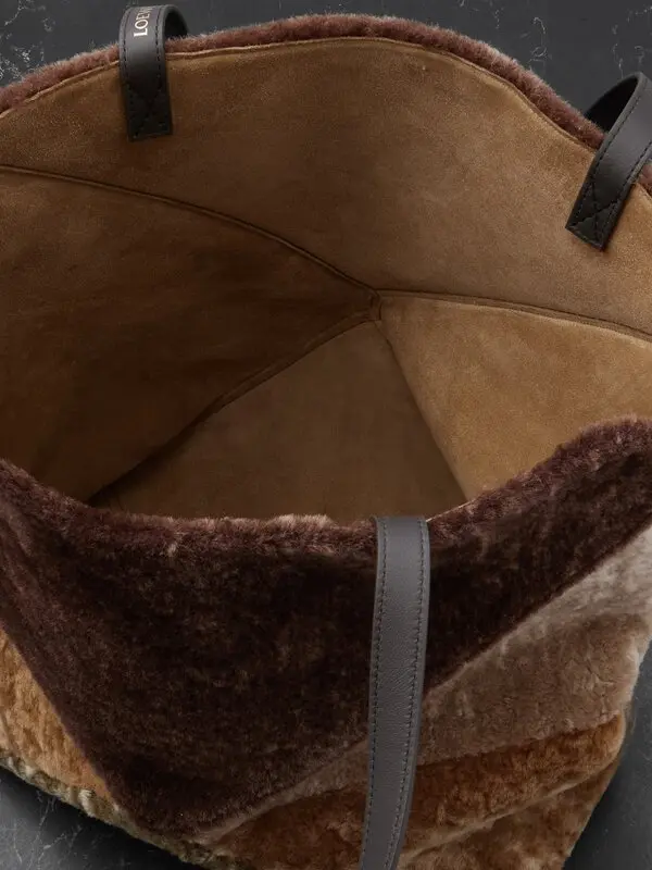 Loewe Puzzle Fold Convertible Shearling Tote