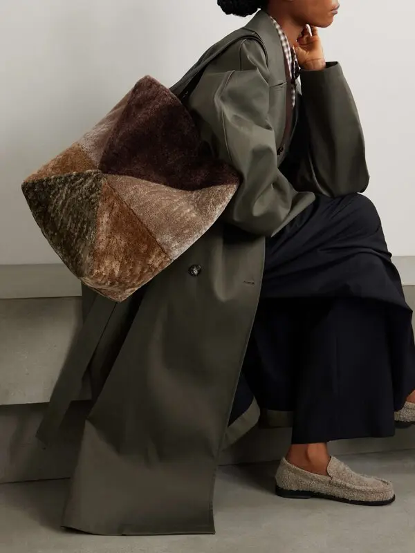 Loewe Puzzle Fold Convertible Shearling Tote