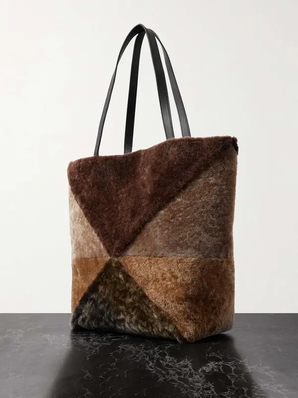 Loewe Puzzle Fold Convertible Shearling Tote