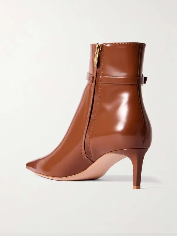 GIANVITO ROSSI Tokio 55 Leather Ankle Boots - Brown