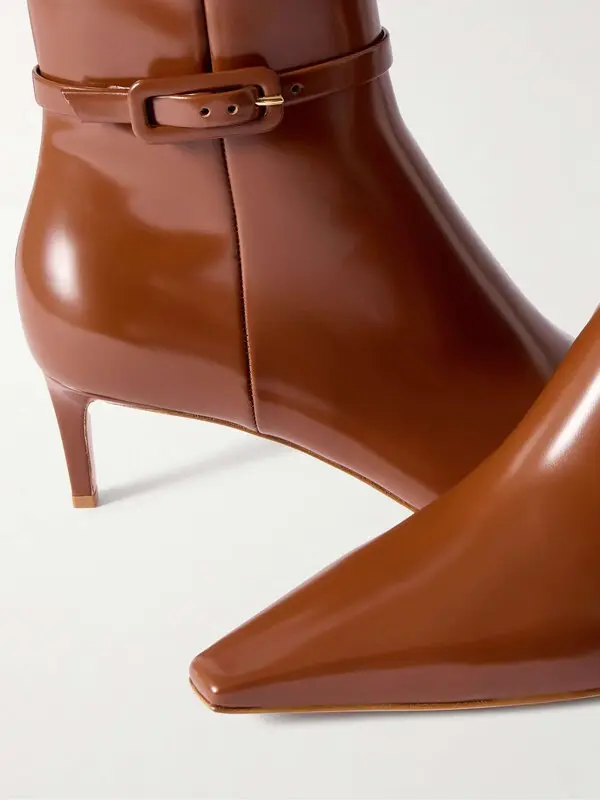 GIANVITO ROSSI Tokio 55 Leather Ankle Boots - Brown