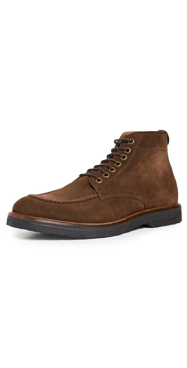 Shoe The Bear Kip Water Repellent Suede Apron Boots In Brown  display picture 2