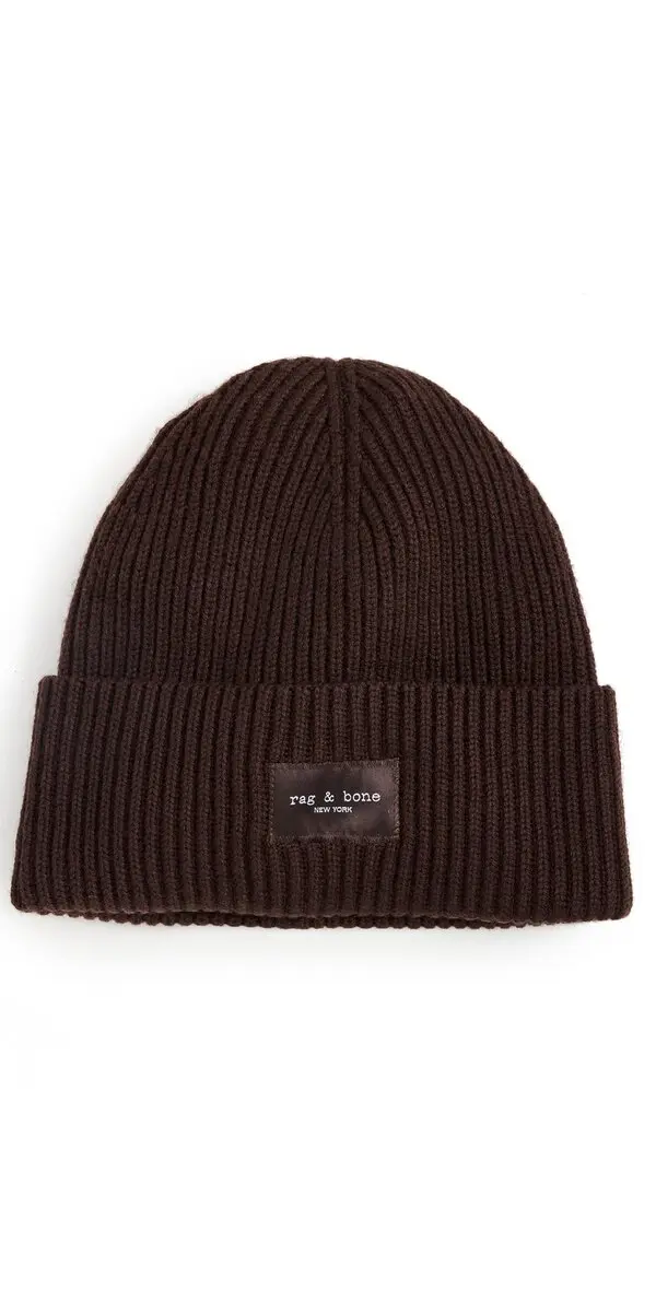 Rag & Bone Blake Beanie - Chocolate Brown