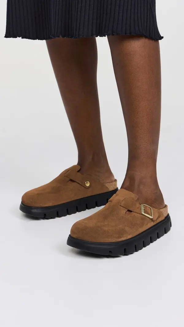 BIRKENSTOCK Boston Chunky Clogs - Dark Tea
