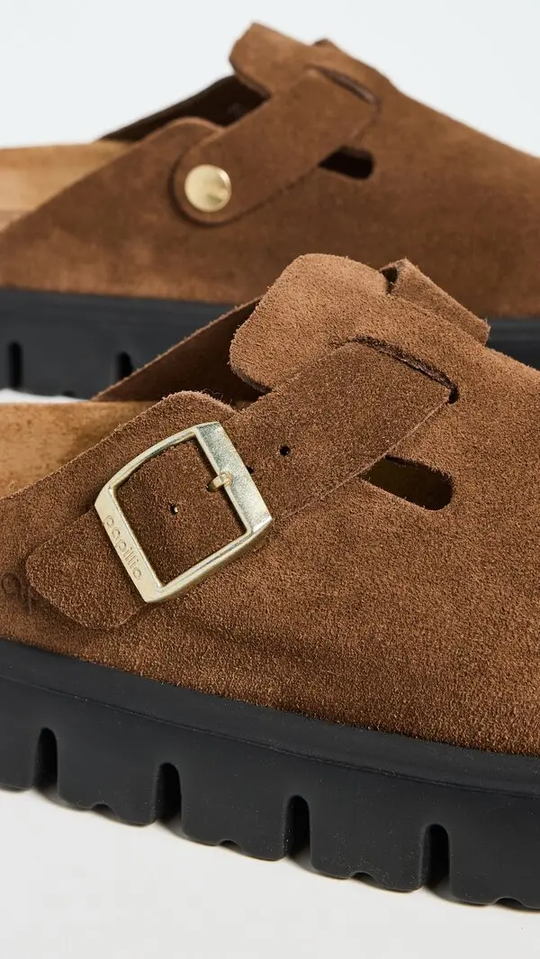 BIRKENSTOCK Boston Chunky Clogs - Dark Tea