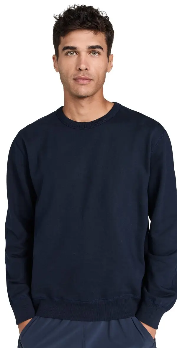 Reigning Champ Midweight Terry Crewneck - Navy