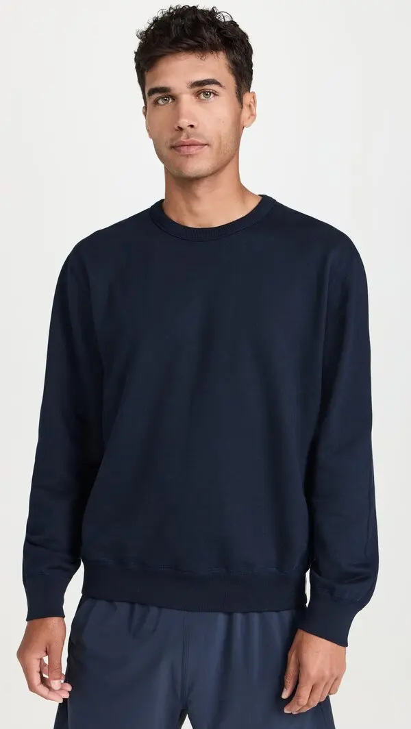 Reigning Champ Midweight Terry Crewneck - Navy