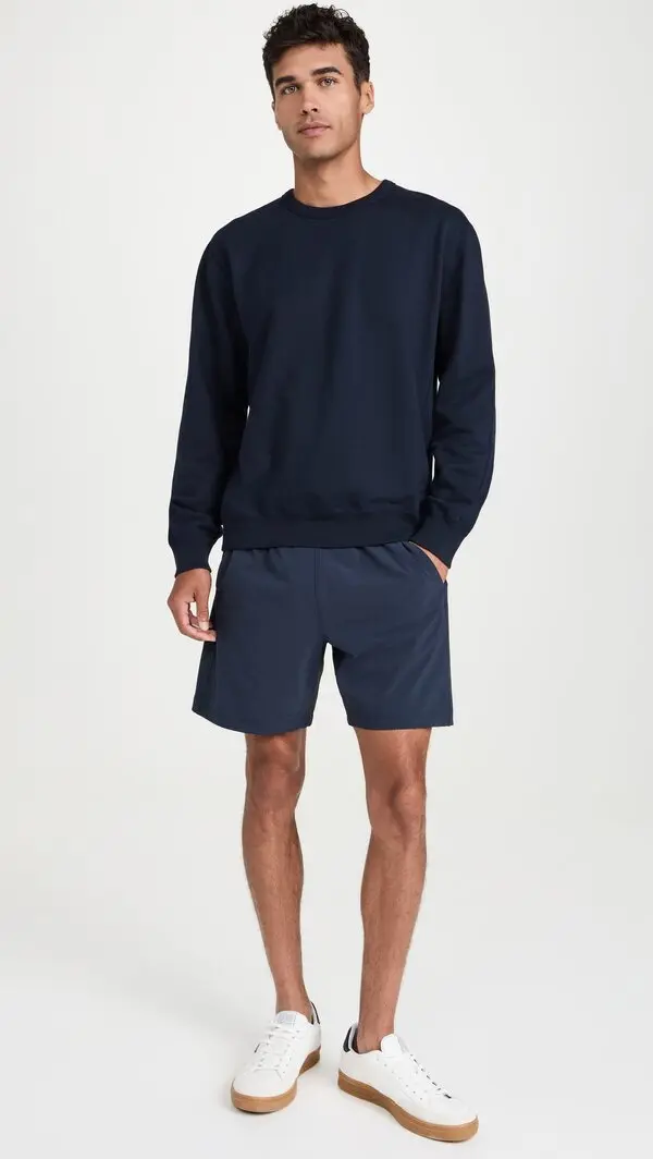 Reigning Champ Midweight Terry Crewneck - Navy