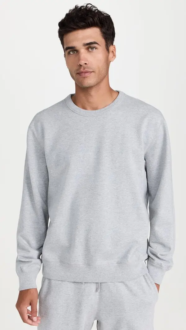 Reigning Champ Midweight Terry Crewneck - Heather Grey