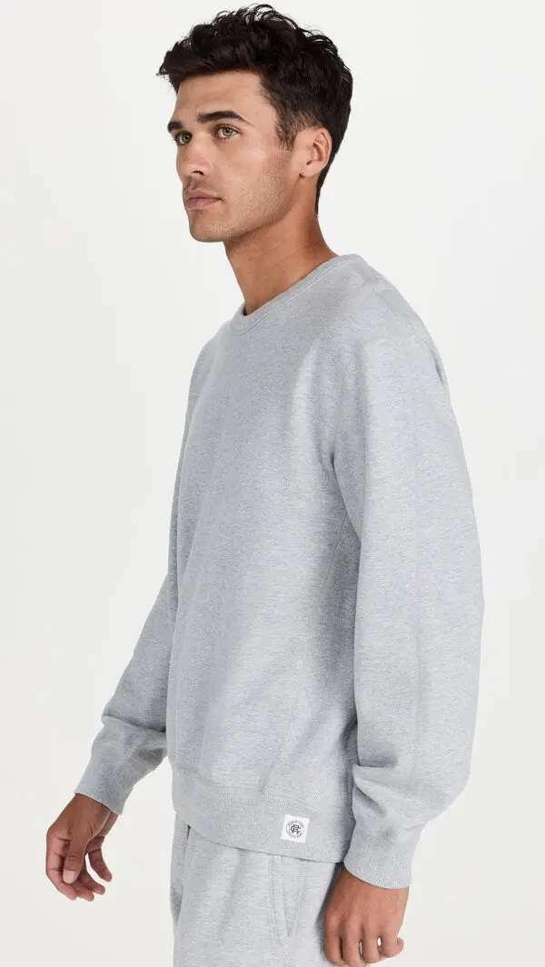 Reigning Champ Midweight Terry Crewneck - Heather Grey