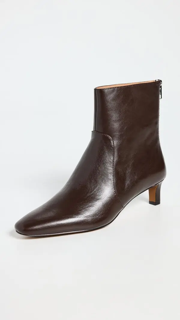 Madewell Dimes Kitten Heel Boot - Turkish Coffee