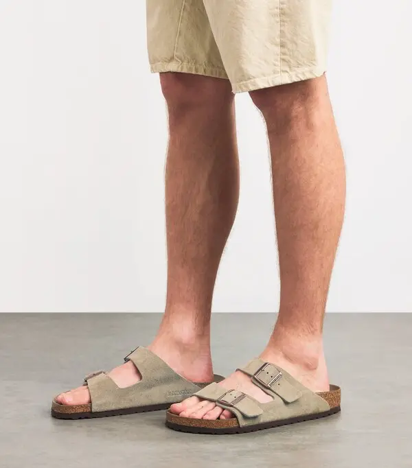 BIRKENSTOCK Arizona Suede Sandals - Brown