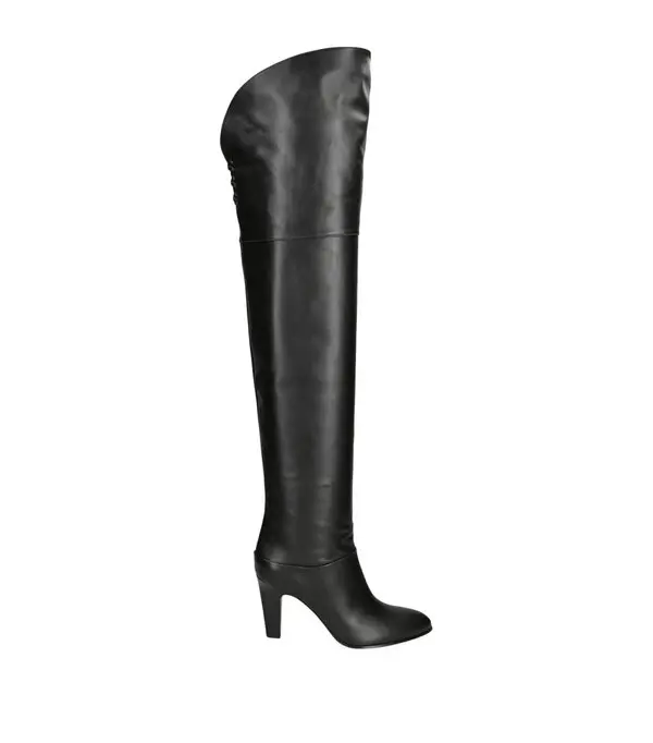 Chloé Leather Eve Over-the-knee Boots 85 - Black