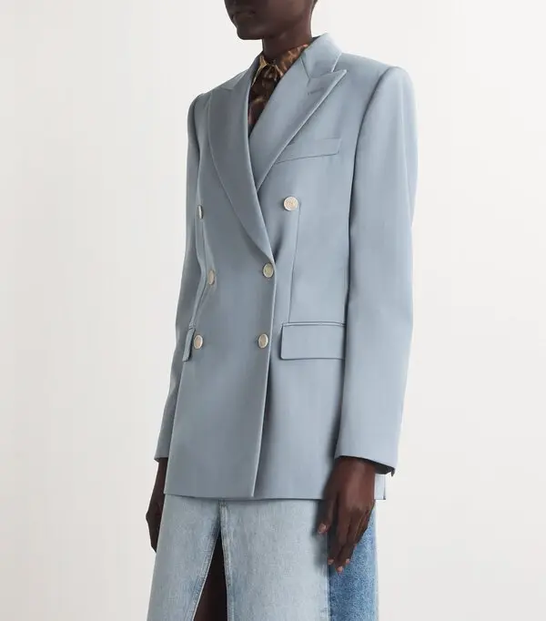 Stella McCartney Wool Double-breasted Blazer - Blue