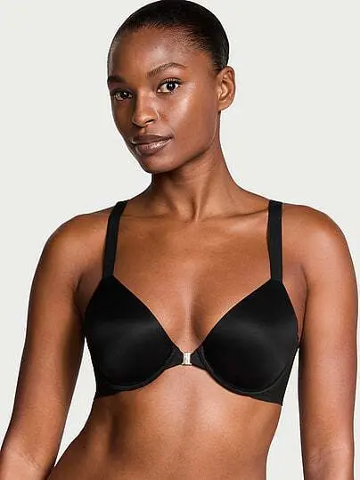 Victoria's Secret Body Victoria Smooth Lightly Lined Front-close Full-coverage Bra - Black