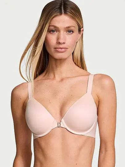 Victoria's Secret Body Victoria Smooth Lightly Lined Front-close Full-coverage Bra - Pink