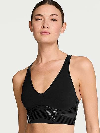 Victoria's Secret Vsx Elevate™ Refined Contours Plunge Bra - Black
