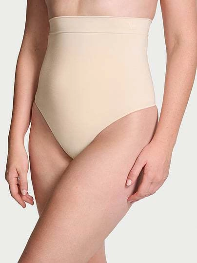 Victoria's Secret Shapewear Victoria Seamlessshaping™ High-waist Thong Panty - Beige