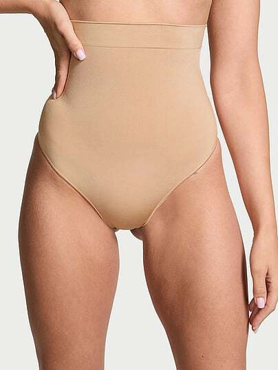 Victoria's Secret Shapewear Victoria Seamlessshaping™ High-waist Thong Panty - Beige