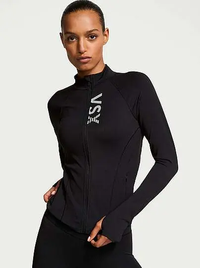 Victoria's Secret Vsx Elevate™ Full-zip Jacket - Black