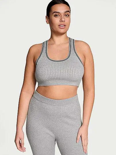 Victoria's Secret Luxe Cable-knit Bralette - Grey