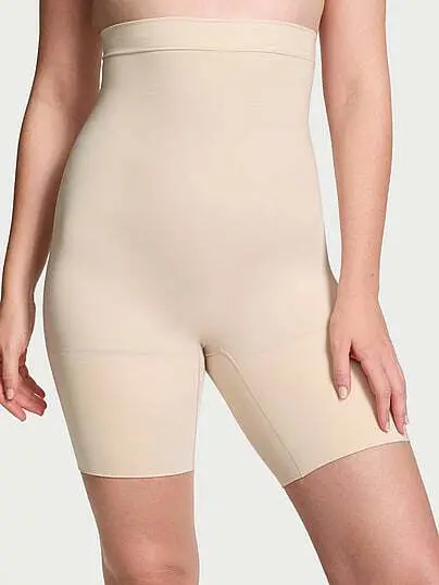 Victoria's Secret Shapewear Victoria Seamlessshaping™ Mid-thigh Shorts - Beige