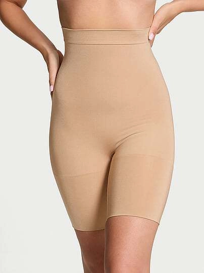Victoria's Secret Shapewear Victoria Seamlessshaping™ Mid-thigh Shorts - Beige