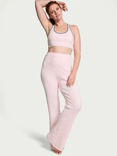 Victoria's Secret Luxe Cable-knit Flare Lounge Pants