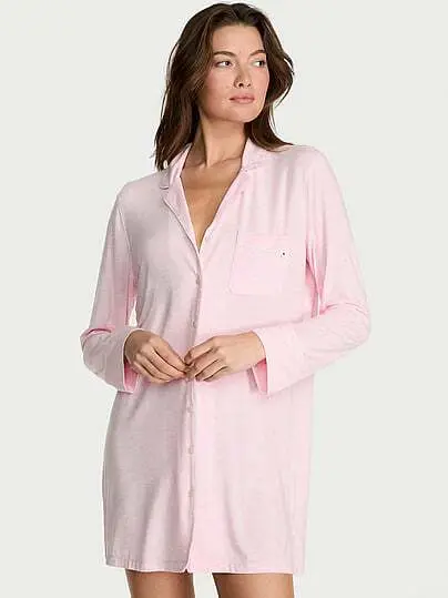 Victoria's Secret Sosoft™ Modal Button-front Sleepshirt - Pink