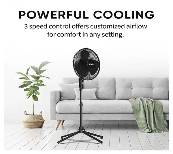 Evo 16' Powerful Cooling Aromatherapy Fan W/ Os Illation