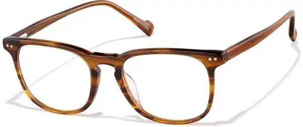 Zenni Square Full Rim Eyeglasses Universal Bridge Fit - Brown