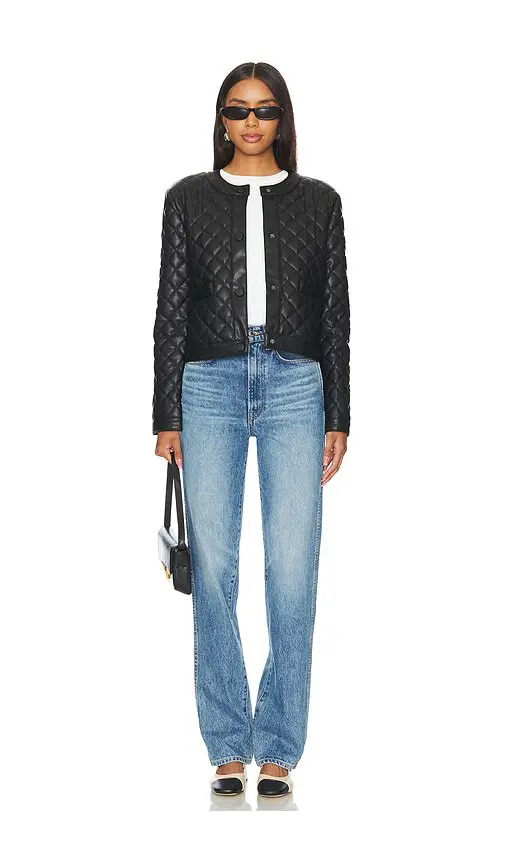 Steve Madden Martine Quilted Faux Leather Jacket
