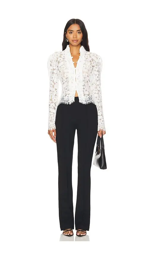 SAU LEE Roberta Lace Top