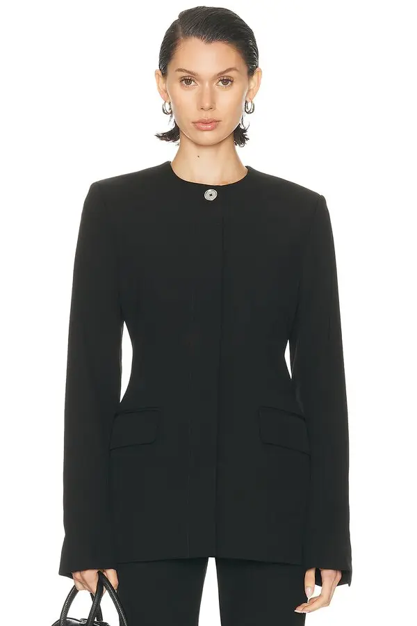 TOTEME Collarless Evening Jacket - Black