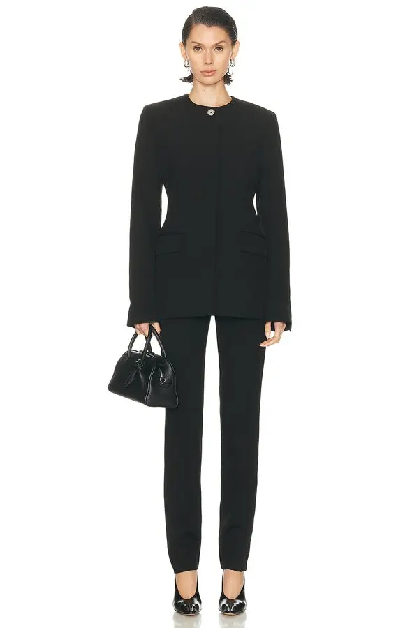 TOTEME Collarless Evening Jacket - Black