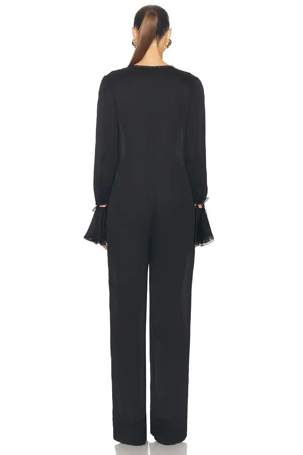Saint Laurent Tie-front Long Jumpsuit