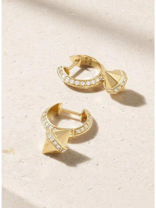 Sorellina 18-karat Diamond Hoop Earrings - Gold