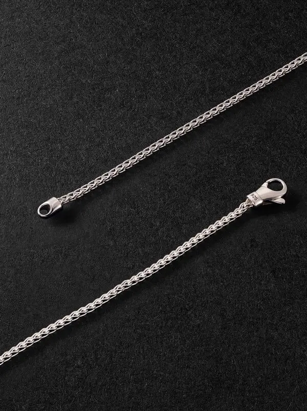 John Hardy Sterling Sapphire Id Tag Pendant Necklace - Silver