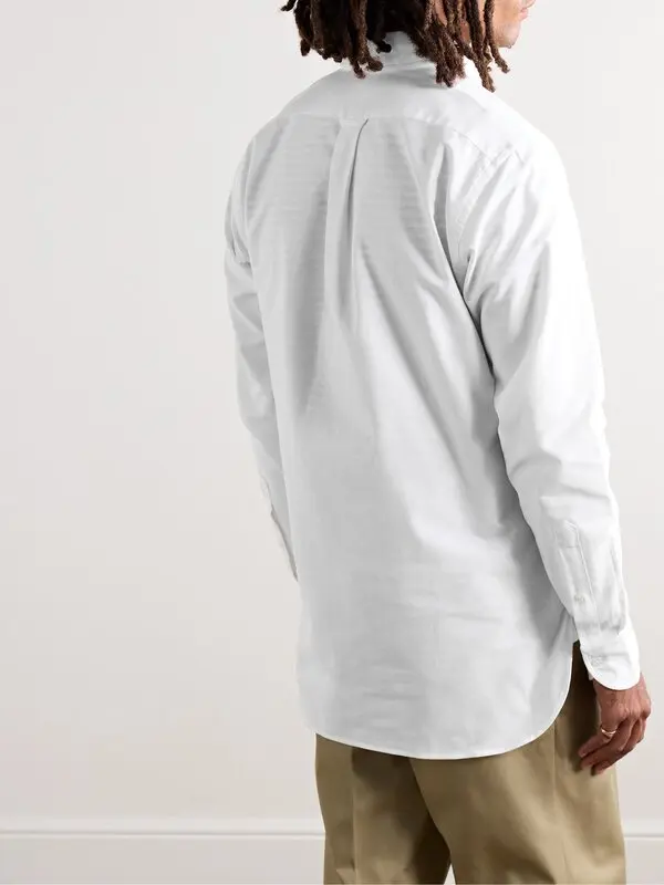 DRAKE'S Slim-fit Button-down Collar Cotton Oxford Shirt